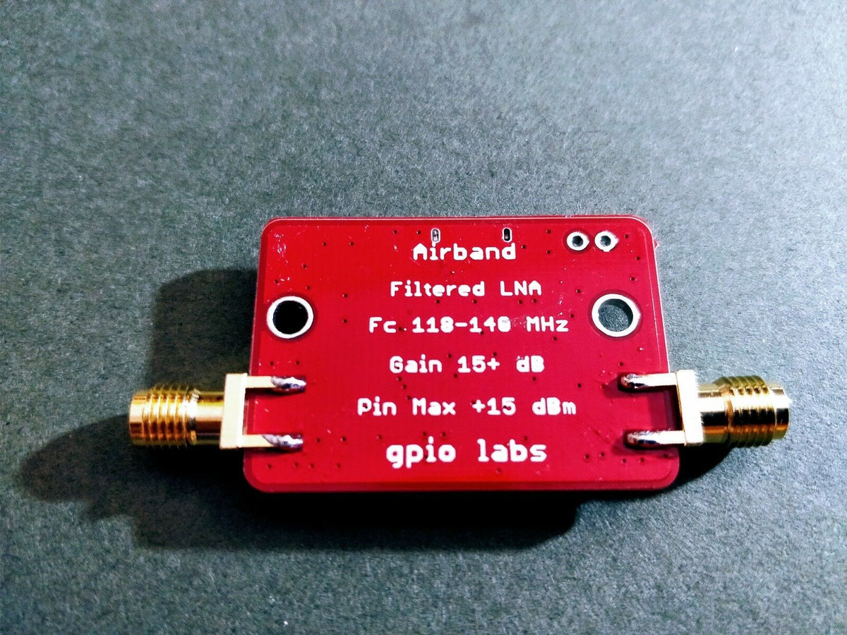 Airband Filtered Low Noise Amplifier with Bias Tee – GPIO LABS